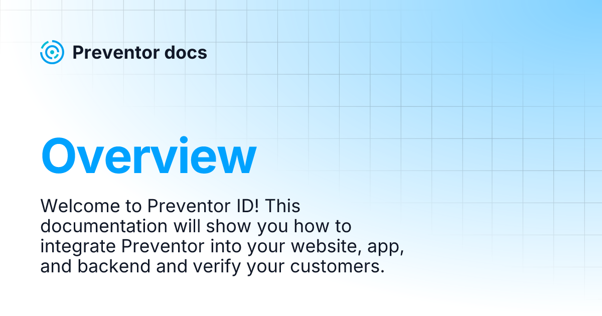 Overview | Preventor docs